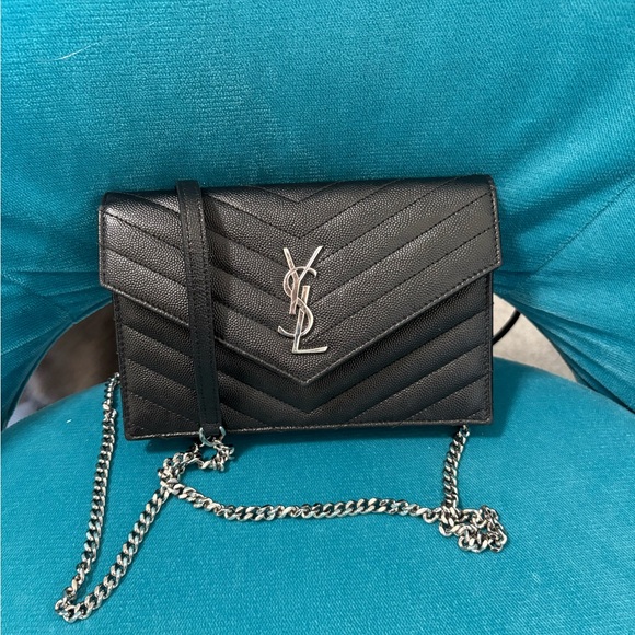 Yves Saint Laurent | Bags | Yves Saint Laurent Black Crossbody Bag With ...